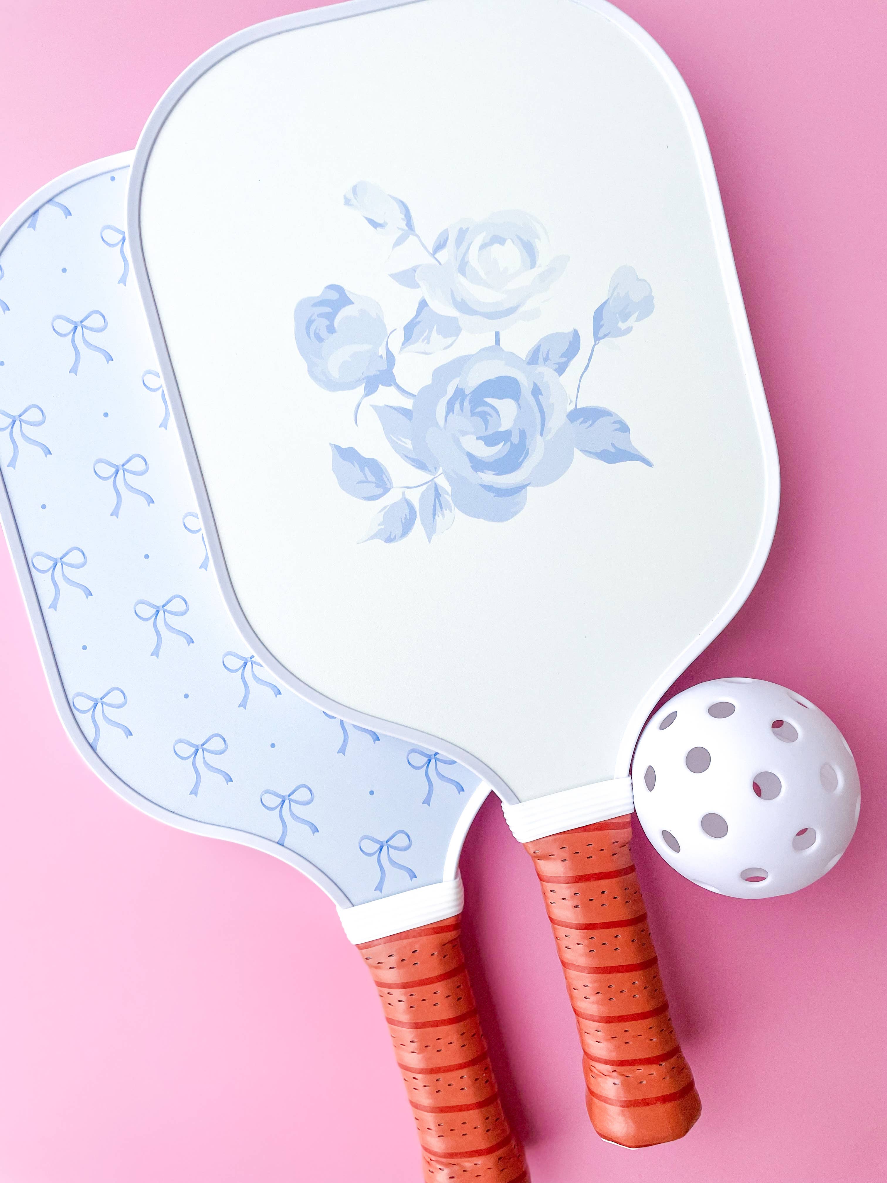 Blue Bow Floral Pickleball Paddle – Bryant & Co. Boutique
